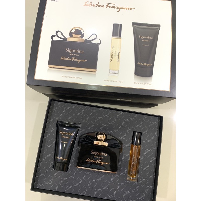 💯%ORI GIFT SET SF SIGNORINA MISTERIOSA EDP PERFUME+TRAVEL SPRAY+BODY ...