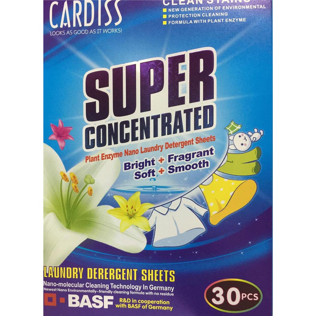 CARDISS Super Concentrated Laundry Detergent Sheets | Shopee Malaysia