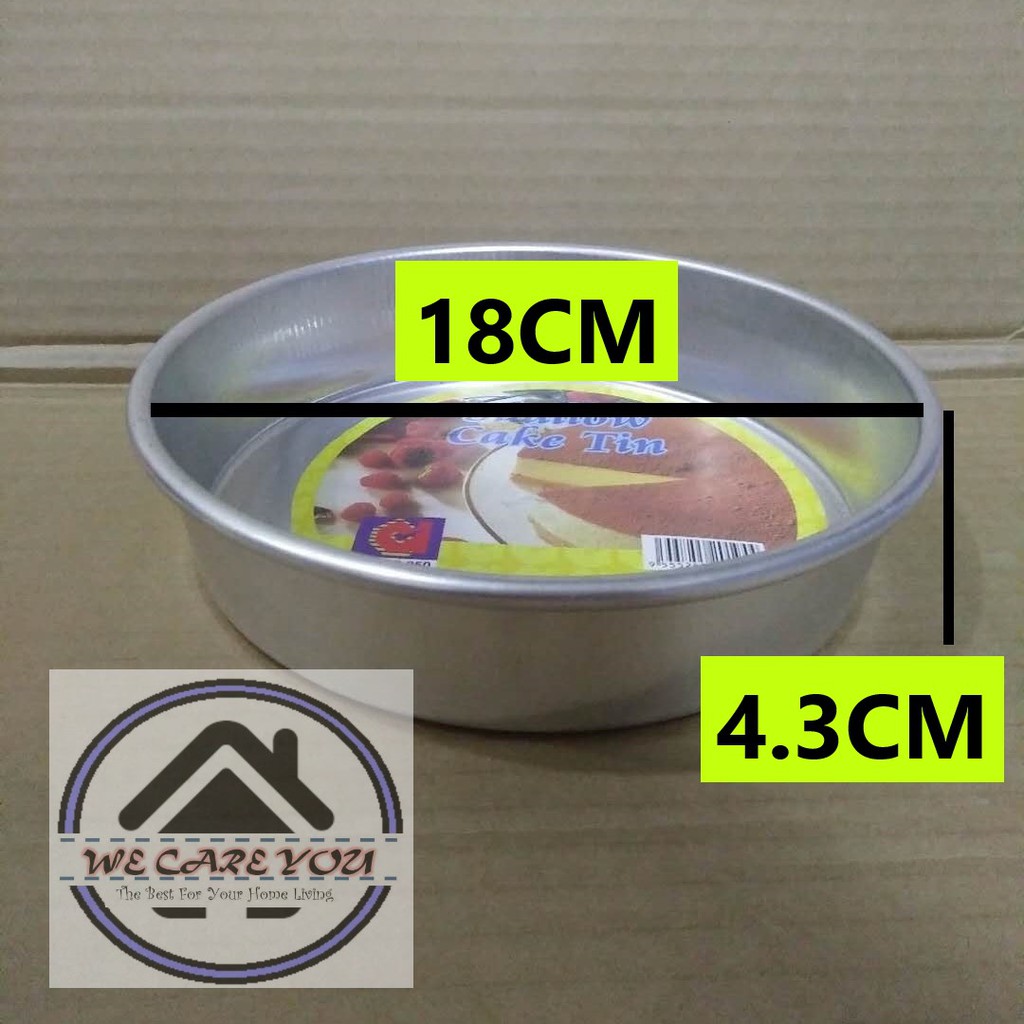 JS250 18cm 7 Inch Aluminium Alloy Round Cake Plate Mould Baking Mould ...