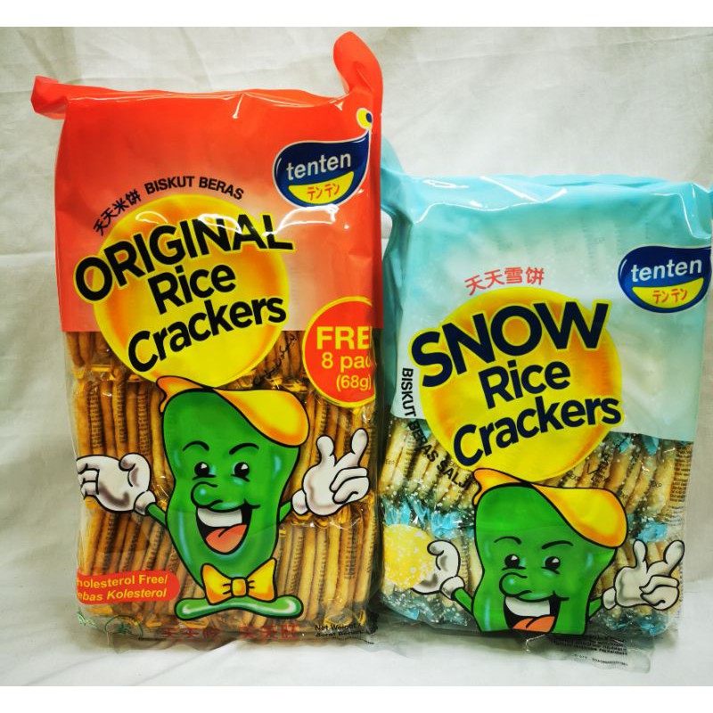 TEN TEN ORIGINAL RICE CRACKER/SNOW RICE CRACKERS 360G(40x2PCS) | Shopee ...