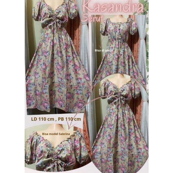 [Blessing Series] PREMIUM Negligee Wrinkle Chest Floral Print ...