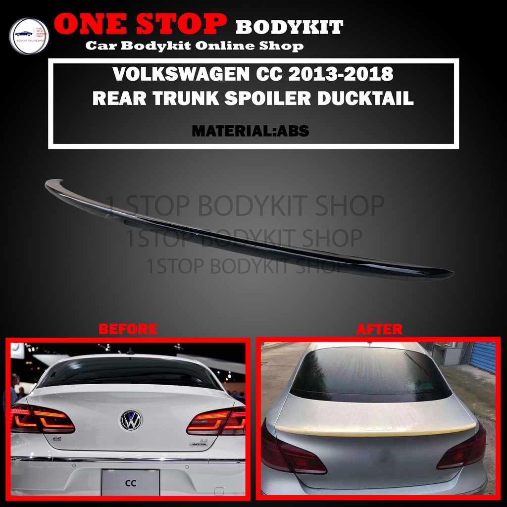 VOLKSWAGEN CC 2013-2018 REAR TRUNK SPOILER DUCKTAIL WITH PAINT (PIANO ...