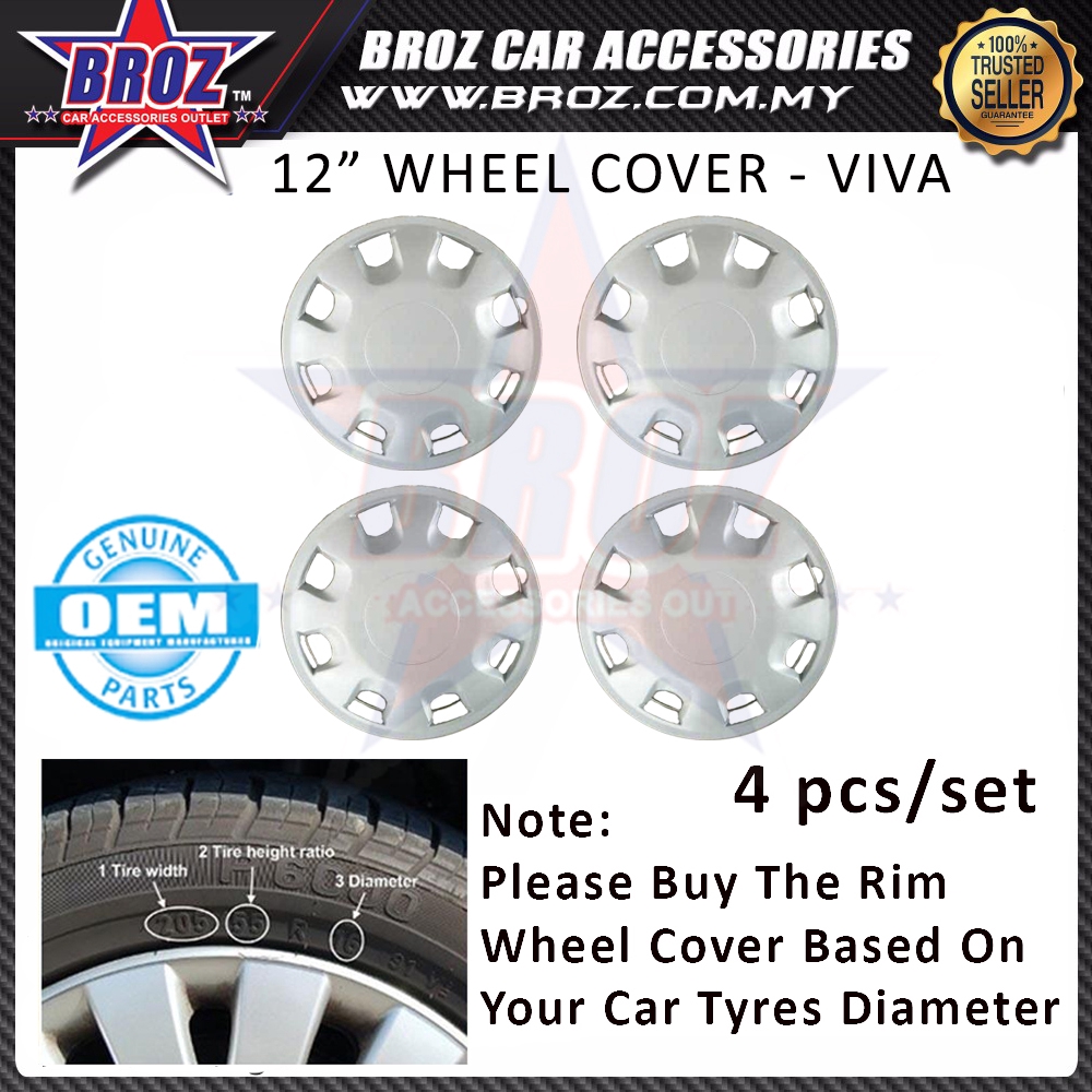 4PCS Viva Wheel Rim Cover (12") | Shopee Malaysia