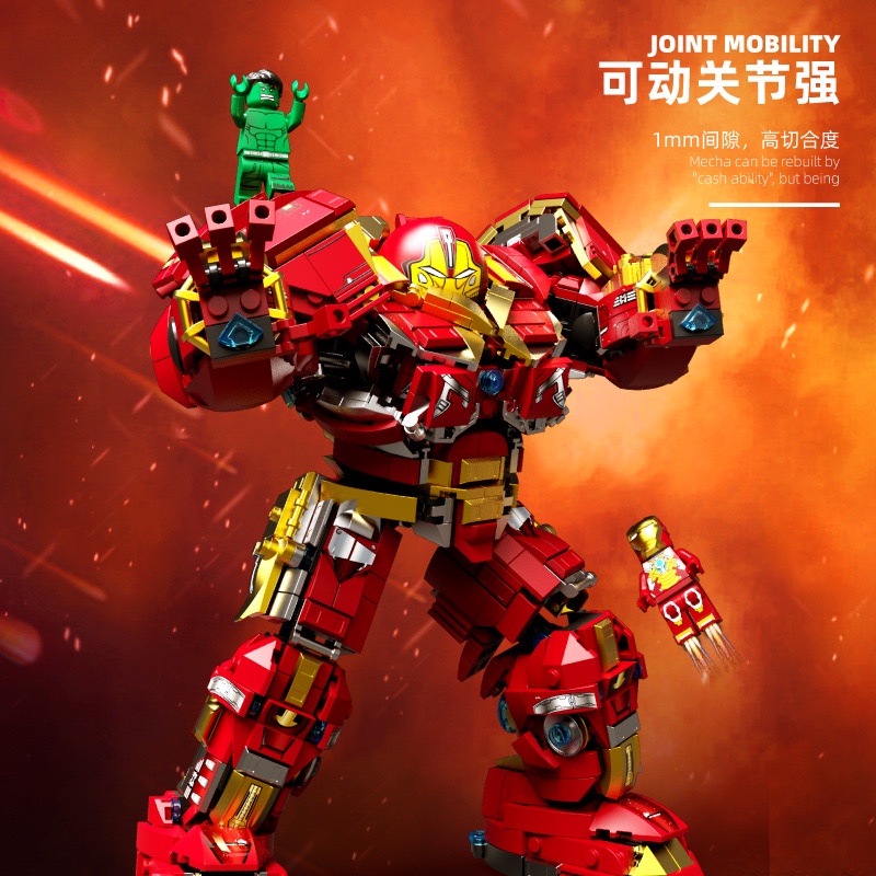 Ready Stock LWCK Iron Man Mecha Hawk Destroyer MK48 Building Toys ...