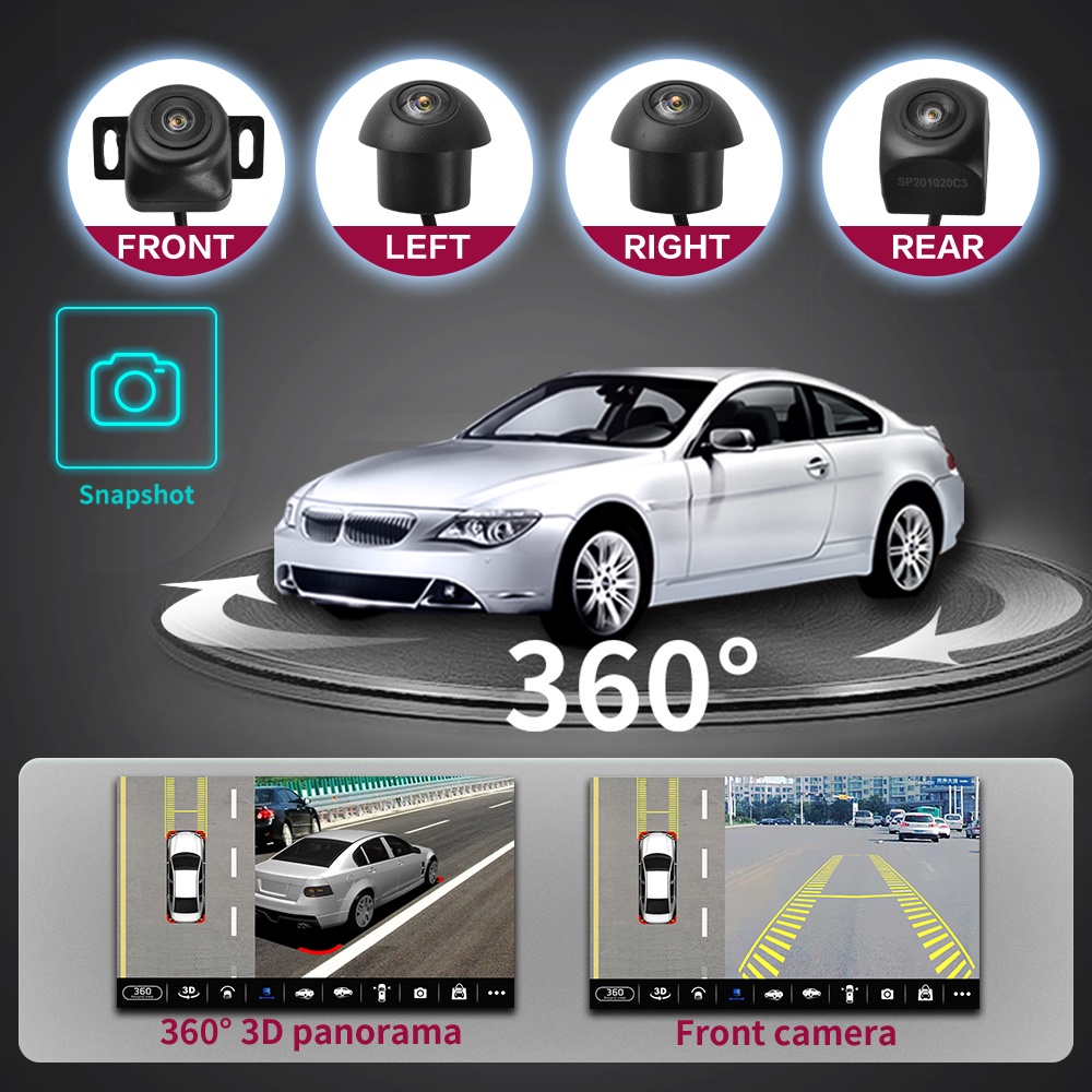 [6G+128GIPS ] 9''/10''inch 360 Panoramic Android 13.0 Car Radio Stereo Bluetooth MP5 Multimedia ...