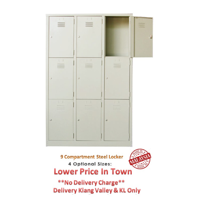 Steel Locker | 9 Compartment Steel Locker | Shopee Malaysia