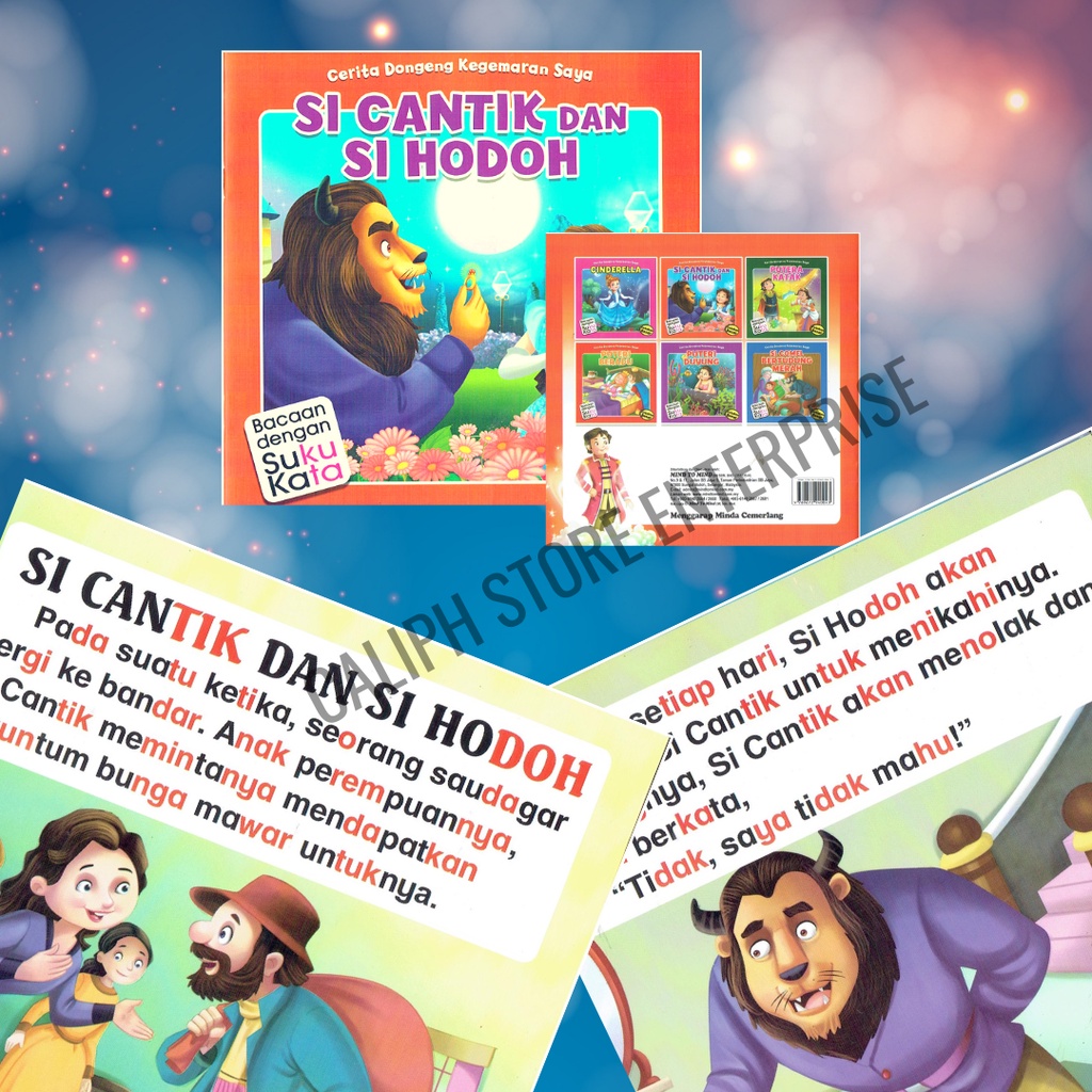 Cerita Dongeng Kegemaran Saya Bacaan Kaedah Suku Kata Cetakan Besar ...