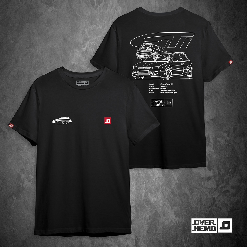 T-Shirt Satria GTI R3 Proton Shirt Racing Motosport Unisex Cotton BLACK ...