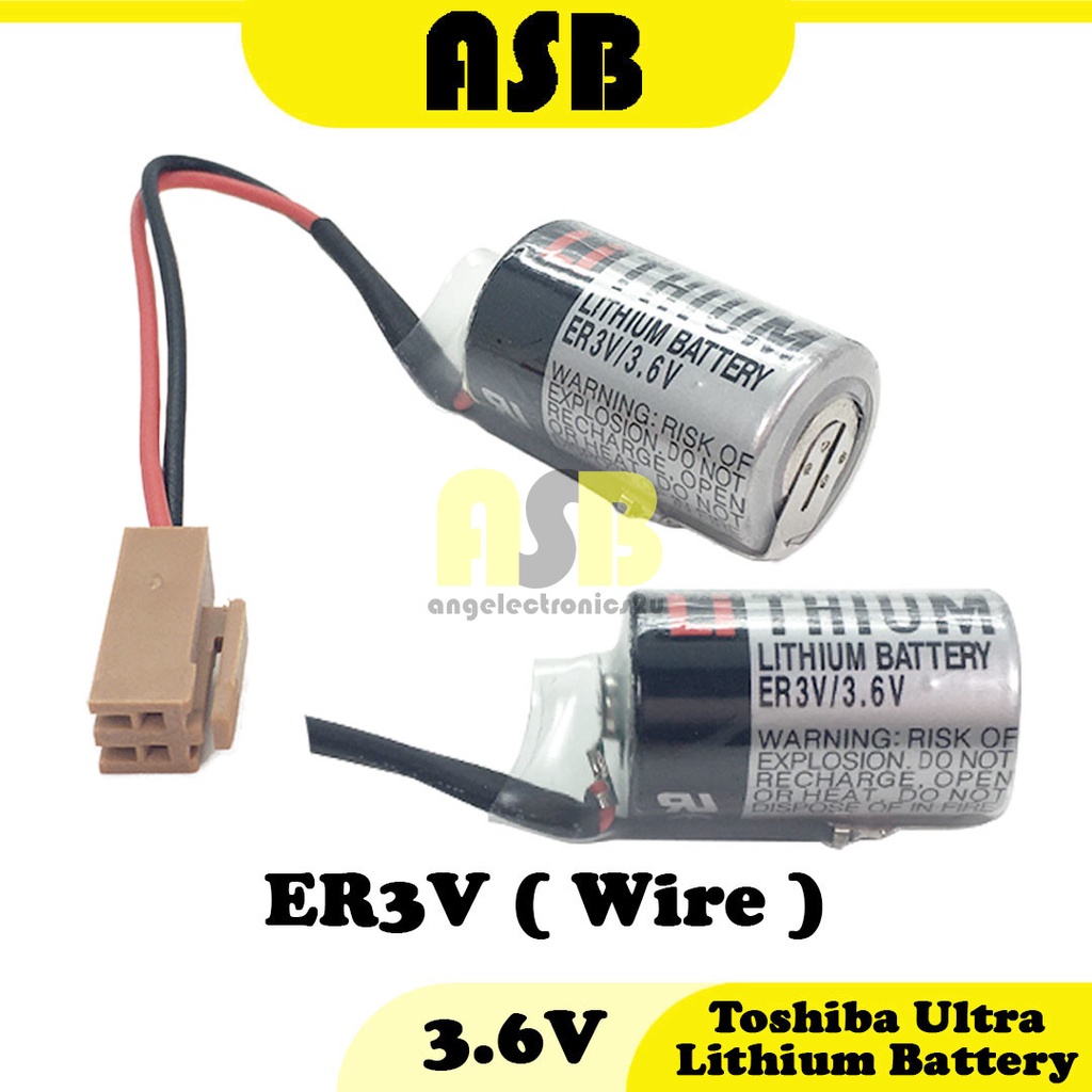 (1pc) Toshiba Lithium Battery 3.6V ( ER3V / ER6V / ER17330V / ER17500V ...