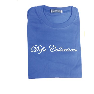 T-shirt Biru Kolar Bulat Lengan Pendek & Lengan Panjang - DF 0193 ...