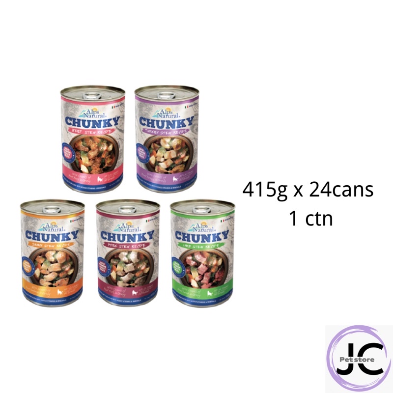 Alps Natural Chunky Dog Canned Food 415g x 24cans (1 CTN) | Shopee Malaysia