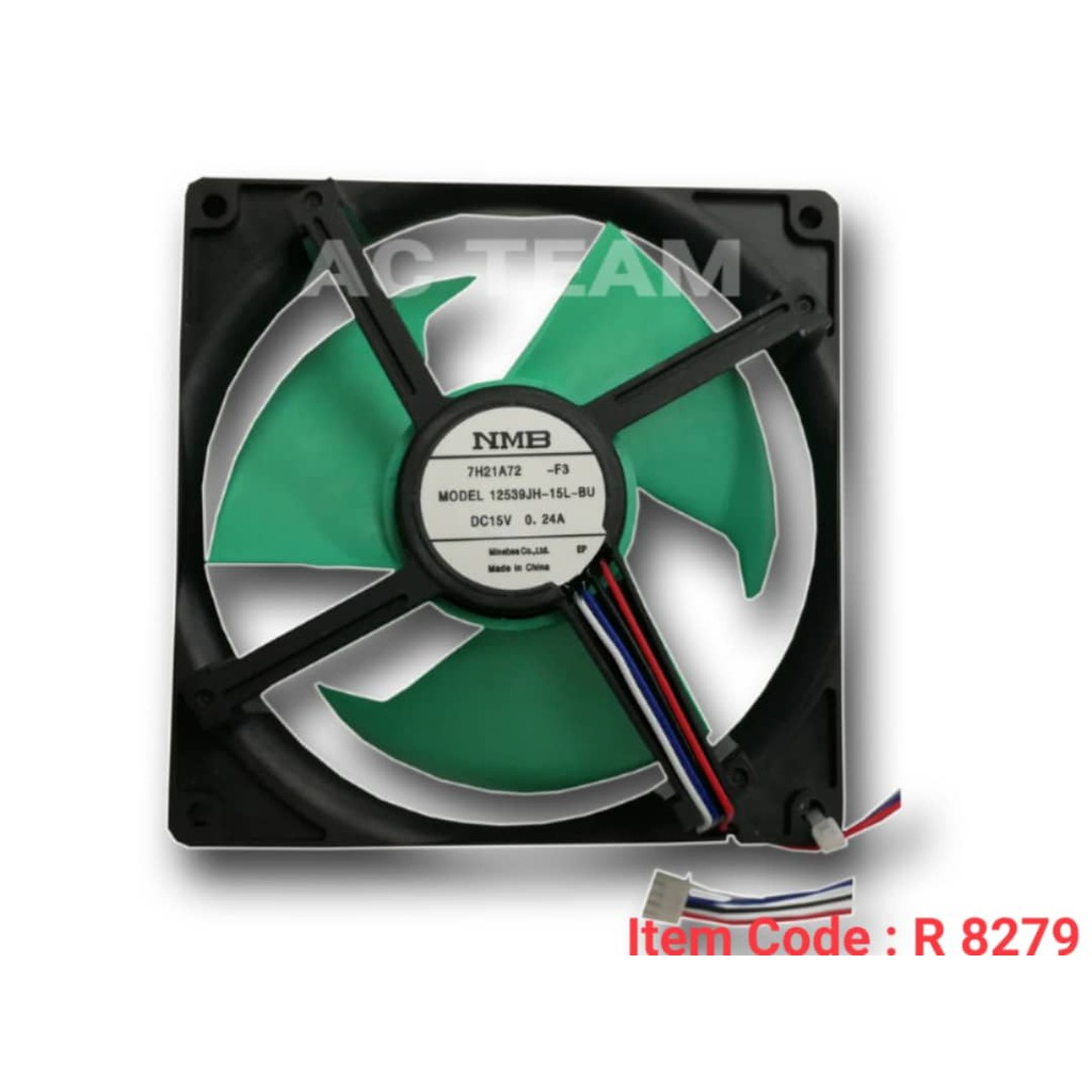 SHARP FAN MOTOR (4 WIRE) - 125MM x 125MM DC15V MODEL : 12539JH-15L-BU ...