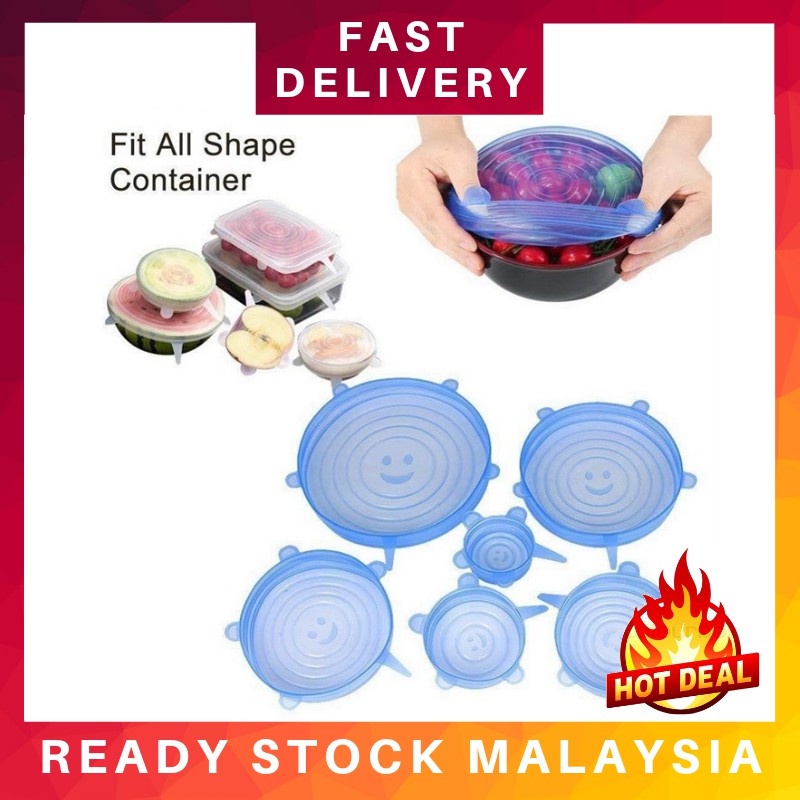 🔥 𝐑𝐄𝐀𝐃𝐘 𝐒𝐓𝐎𝐂𝐊 🔥Reusable Silicone Wrap Food Fresh Keeping Wrap Kitchen ...
