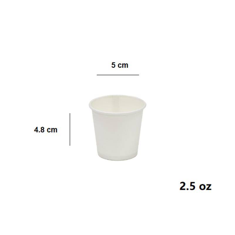 Paper Sample Cup/ 2.5oz Paper Cup Plain White / Cawan Kertas Kecil (50 ...