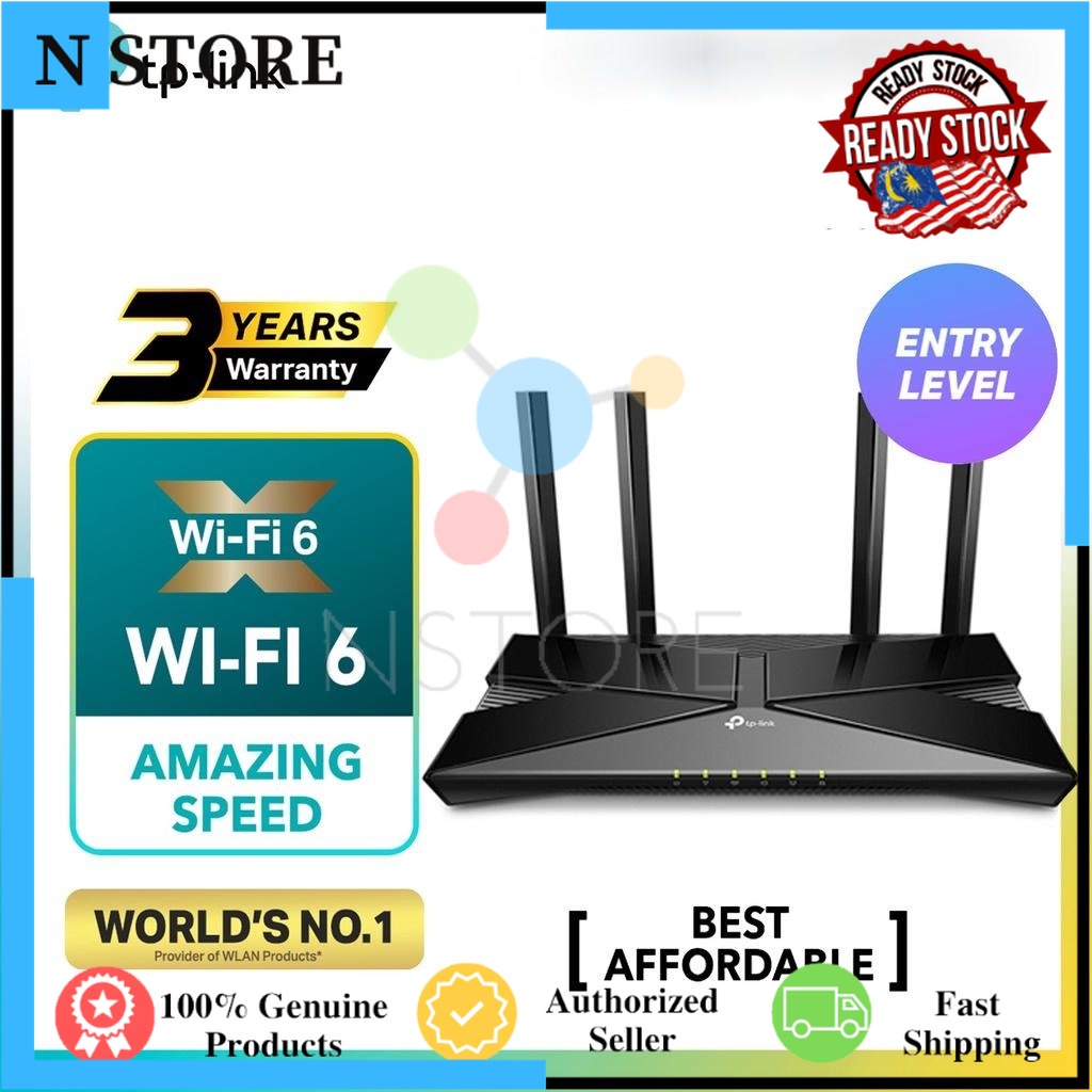 TP-Link Archer AX10 AX1500 Dual-Band Gigabit Wi-Fi 6 Router, Suitable ...