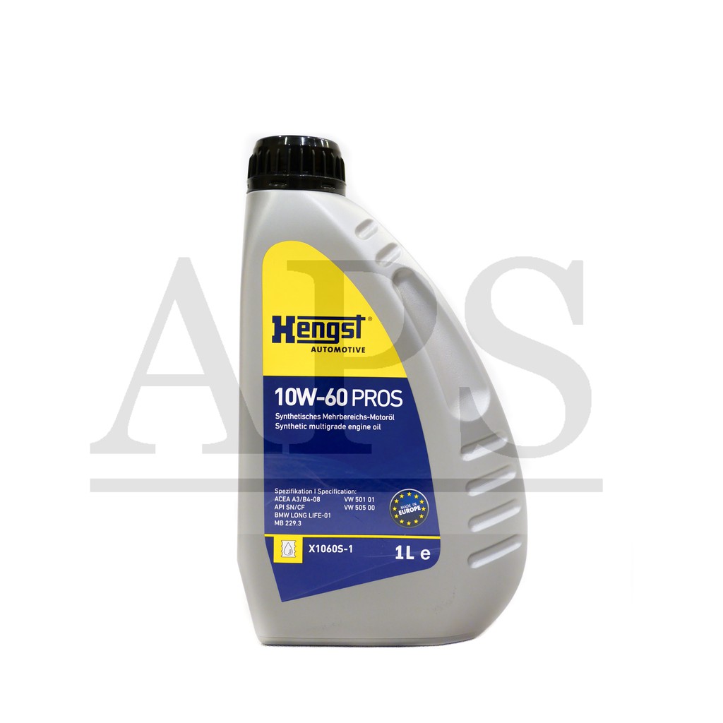 HENGST 10W-60 PRO S SYNTHETIC MULTIGRADE ENGINE OIL (1L) | Shopee Malaysia