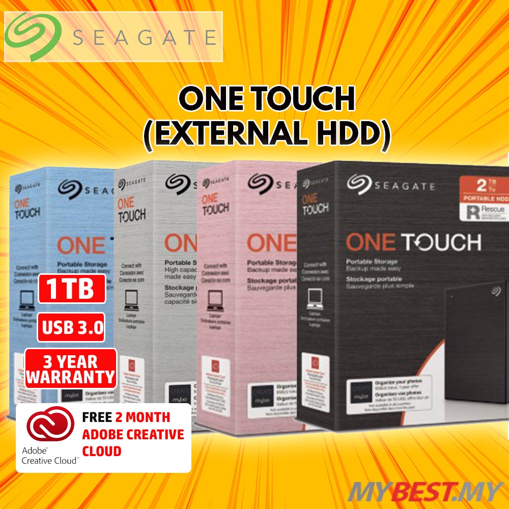 Seagate One Touch 1TB / 2TB / 4TB / 5TB Backup Plus Slim External Hard ...