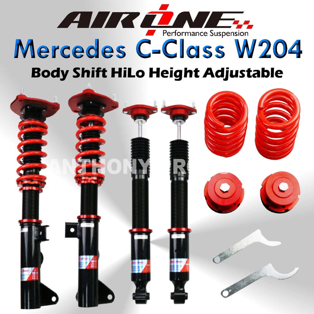 AIRONE Mercedes C-Class W204 Body Shift Adjustable Shock Absorber ...