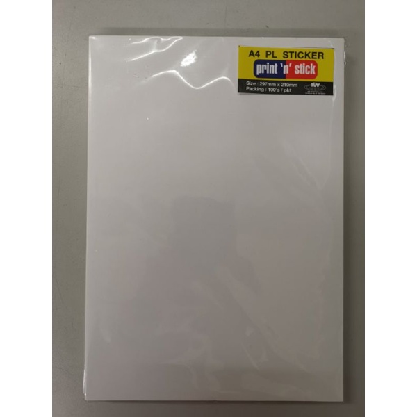 A4 white sticker matte/ simili/ for inkjet print/ colour print ( 10s ...