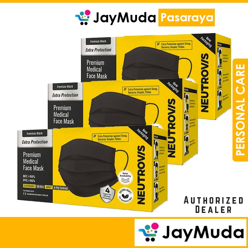 Neutrovis Medical Face Mask Premium Box-50pc Extra Soft For Sensitive ...