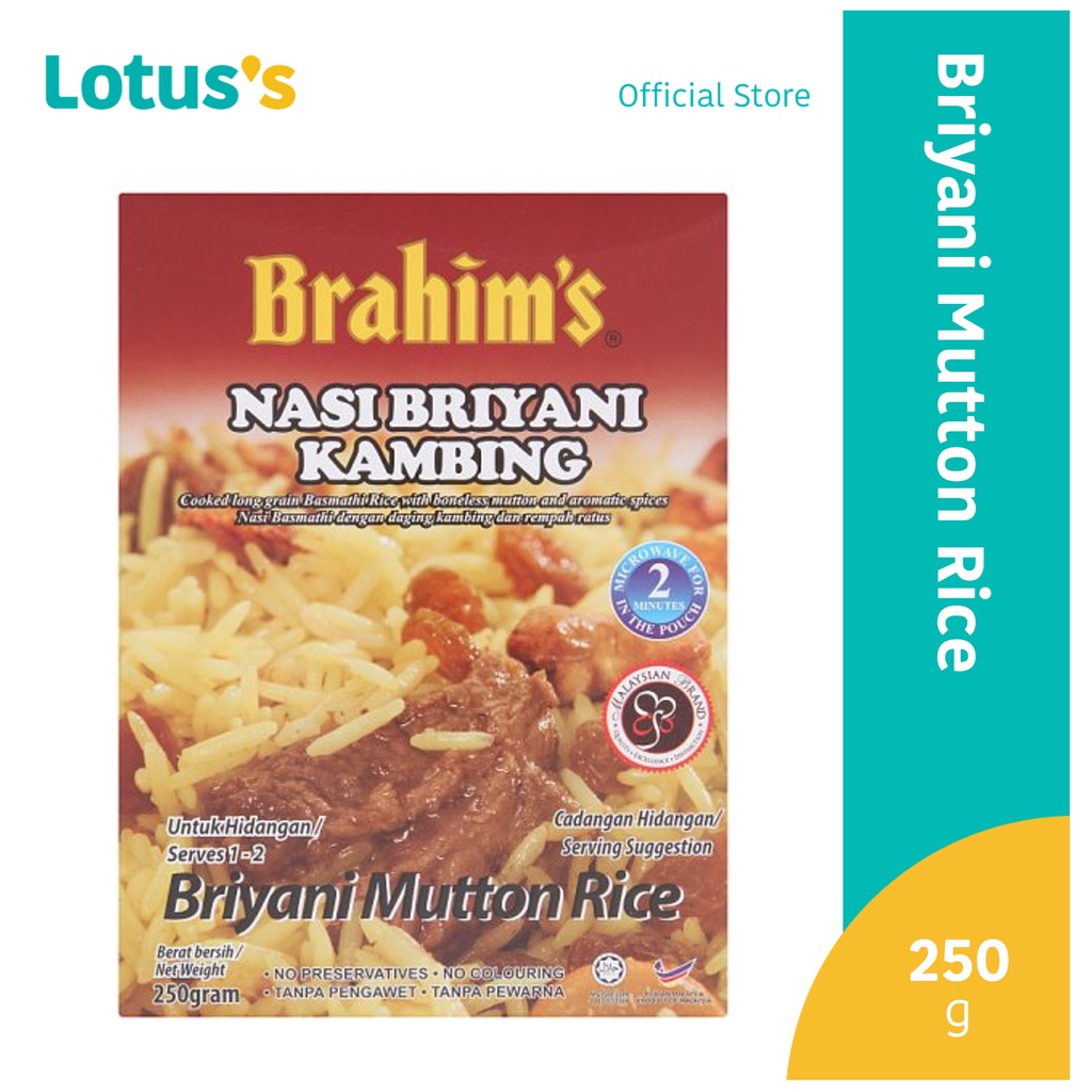 Brahim's Briyani Mutton Rice 250g | Shopee Malaysia