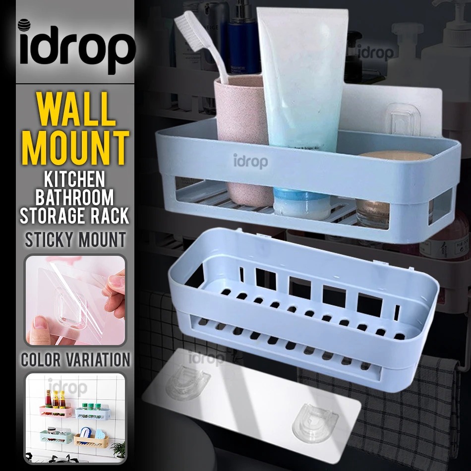 idropmy Wall Mounted Bathroom Kitchen Toilet Item & Toiletry Storage ...