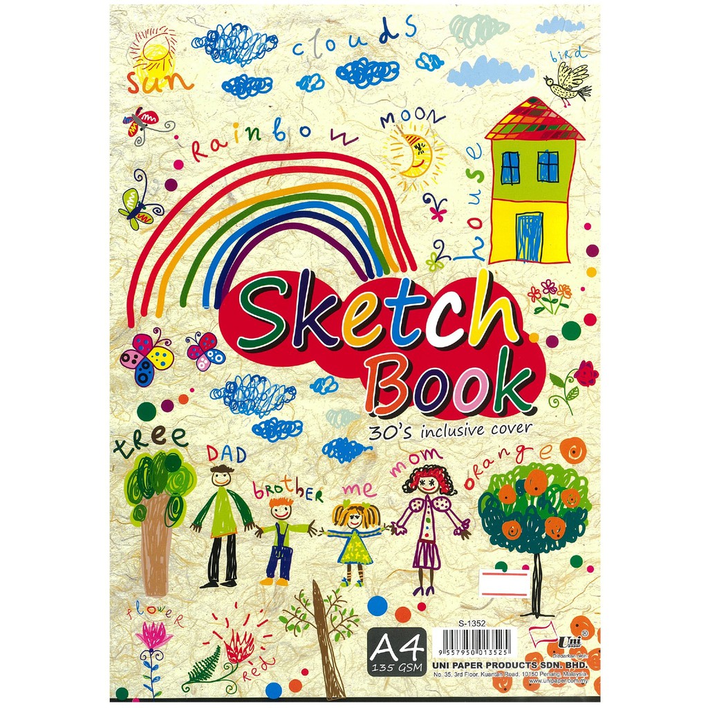 A4 size sketch book 135gsm 30sheet | Shopee Malaysia