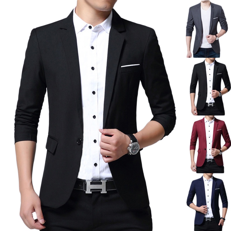 🔥Ready Stock👍 Blazer Men Formal Business Men's Outerwear Jacket Korean ...