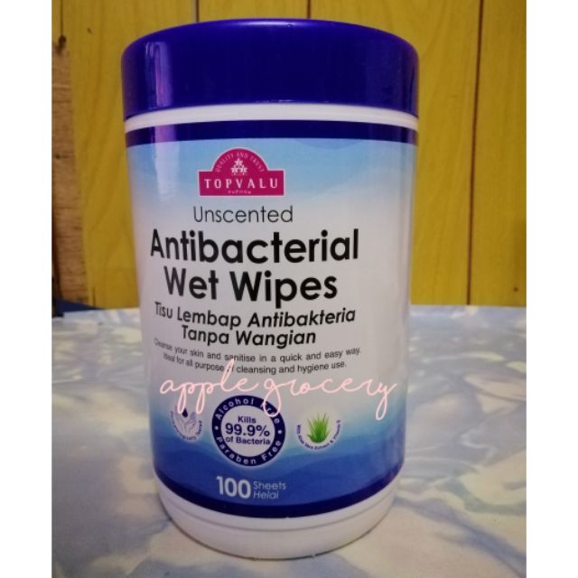 TOPVALU Unscented Antibacterial Wet Wipes 100 sheets / Refill 100 sheets | Shopee Malaysia