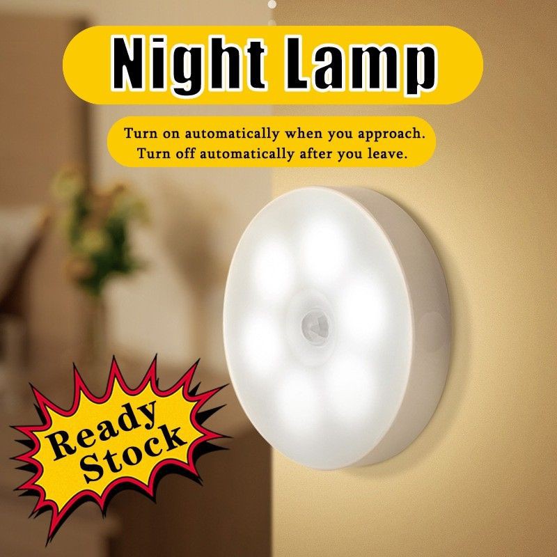 🇲🇾 Rechargeable Sensor Night Light, Wireless Body Induction Lamp ...