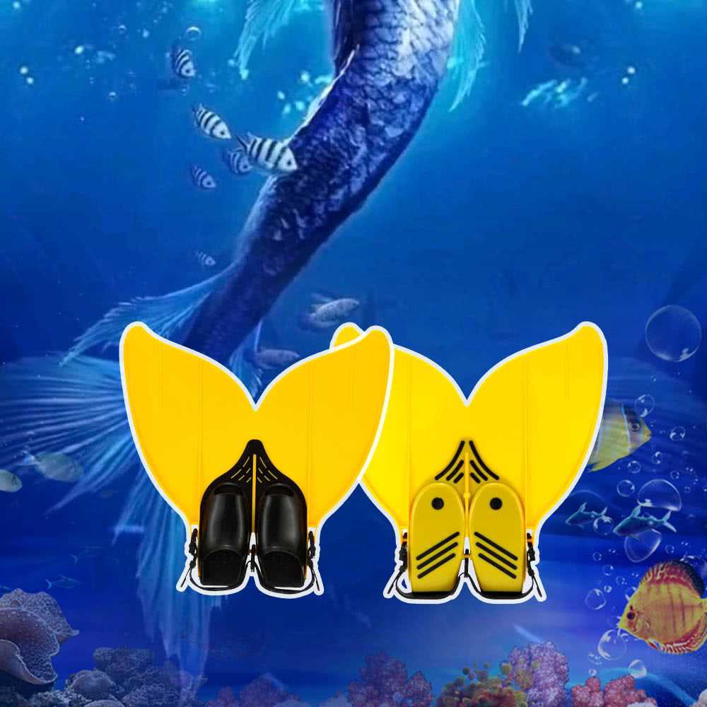 Teen Teenager Mermaid Swim Fin Diving Monofin Swimming Foot Flipper ...