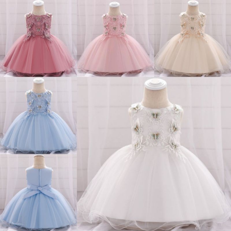 Baby Girl Princess Ball Gown Dress Baby Newborn Gaun aqiqah akikah baby ...