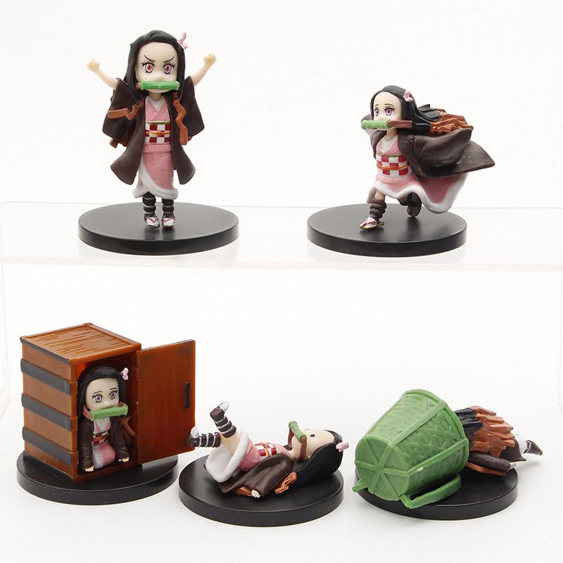 Demon Slayer Mini Nezuko figure 5 pcs set Demon Slayer Figure | Shopee ...