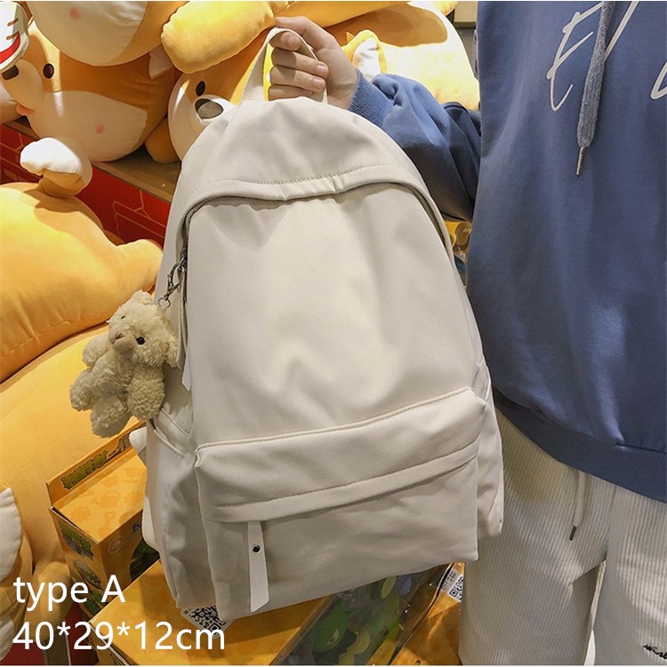 Ready Stock Korean Style Student School Bag Bagpack Waterproof Nylon ...