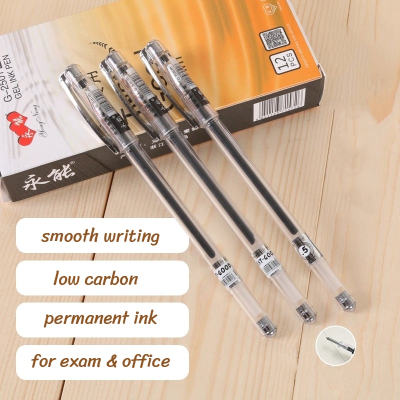 (12pcs/box) Gel Ink Pen 0.5mm Test Good For Exam Office Use Smooth ...