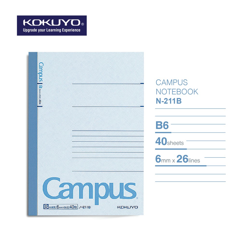 KOKUYO N-211B Campus Japanese Notebook B6 (40 Sheets) Buku Nota Jepun ...