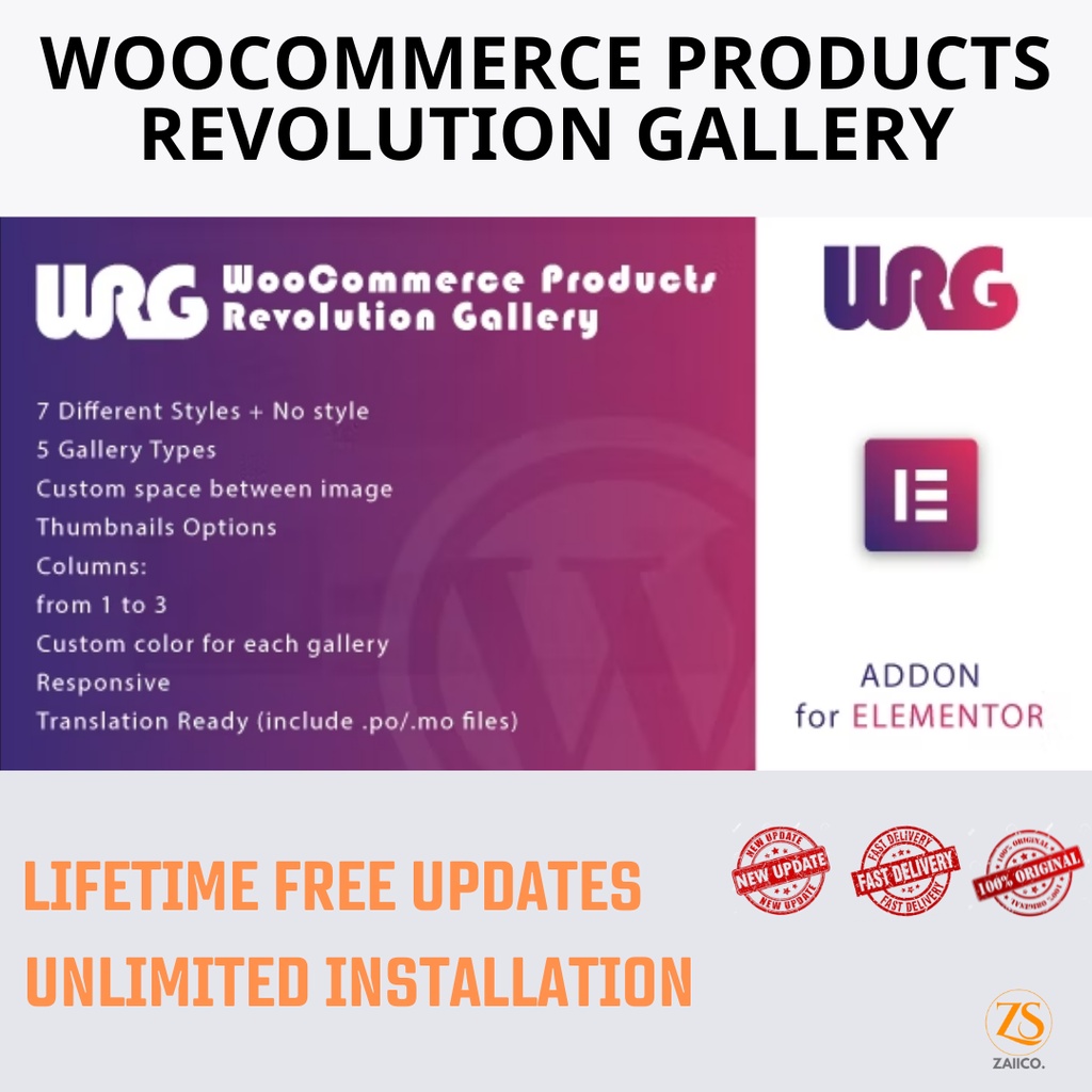 Woocommerce Products Revolution Gallery for Elementor [100% Ori Elementor Addon][Lifetime Free ...
