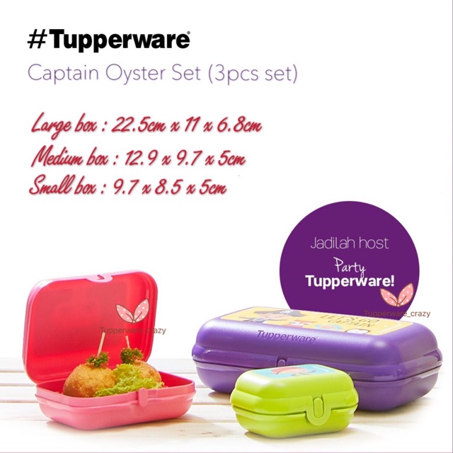 Tupperware Captain Oyster Keeper (3pcs set) | Shopee Malaysia