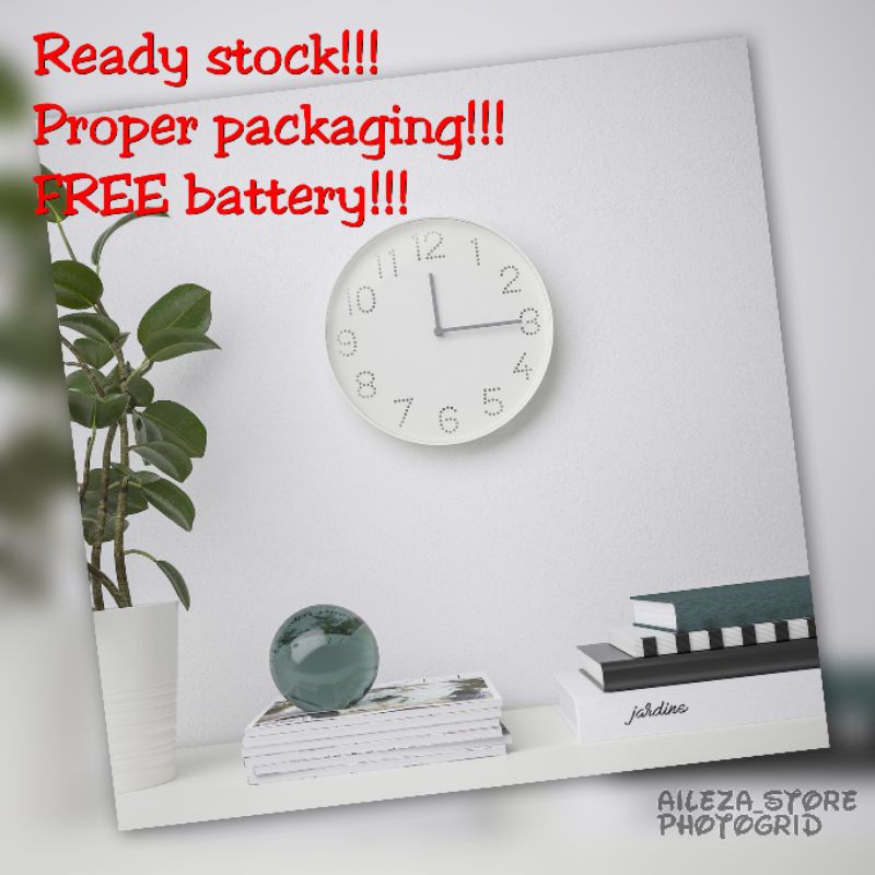 🔥Original🔥 TROMMA Wall Clock, White, 25 cm/ Jam Dinding | Shopee Malaysia