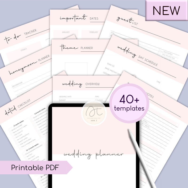 GoodNotes / Notability Ann T Digital Wedding Planner for Notes ...
