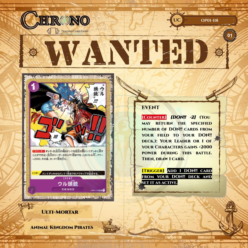 OP01-118 | Ulti-Mortar | Uncommon | Event | One Piece TCG Single ...