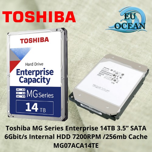 Toshiba MG Series Enterprise 14TB 3.5’’ SATA 6Gbit/s Internal HDD ...