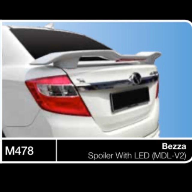 Perodua bezza rear boot trunk spoiler wing lip ducktail gear up mugen ...