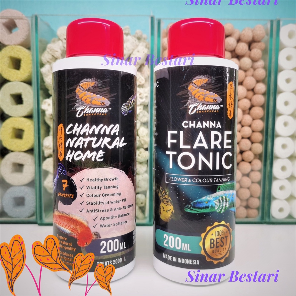 Channa Flare Tonic Natural Home Groom Vitamin Chana 200ML Made in Indonesia Fish Aquarium ikan ...
