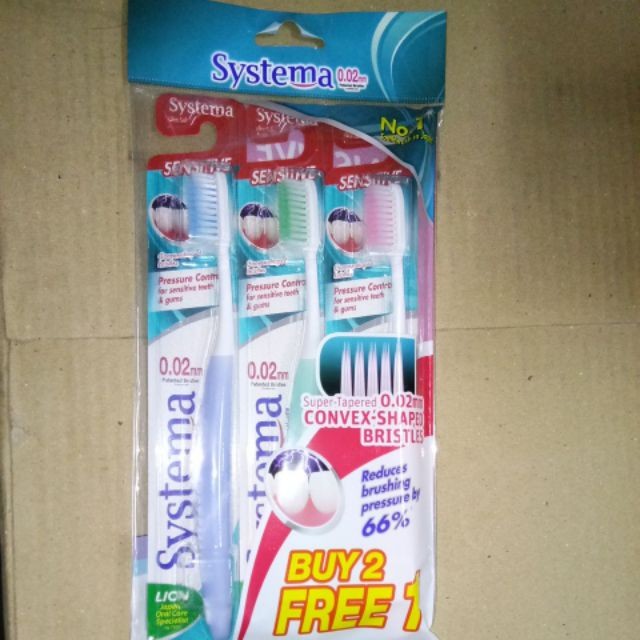 SYSTEMA T/BRUSH SENSITIVE 2+1 PACK | Shopee Malaysia