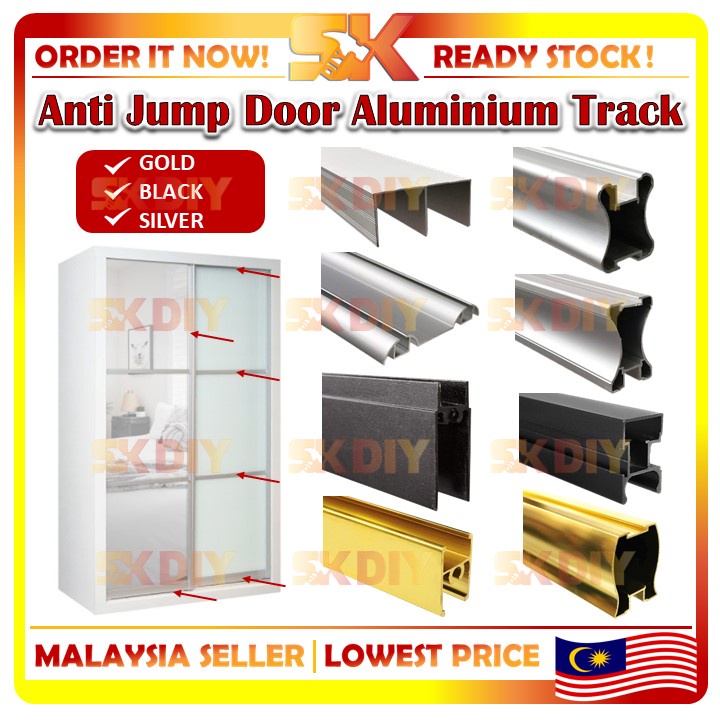 🇲🇾(1.8 METER)(6 KAKI)Anti Jump Aluminium Door Accessories Sliding Door ...