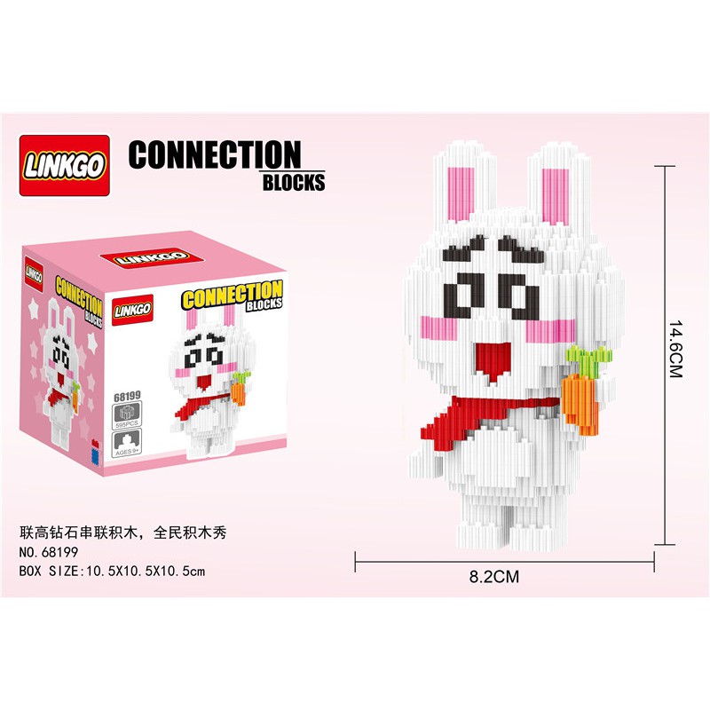 🔥Ready Stock🔥Shin Chan Bear Rabbit Building Blocks Mirco Diamond Brick ...