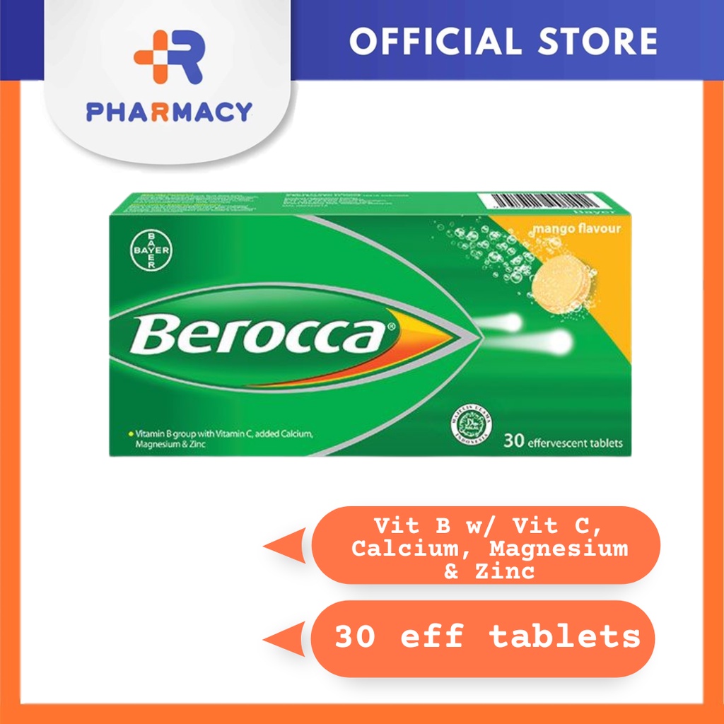 R Pharmacy | Berocca Vitamin B with Vitamin C Effervescent Tablets ...