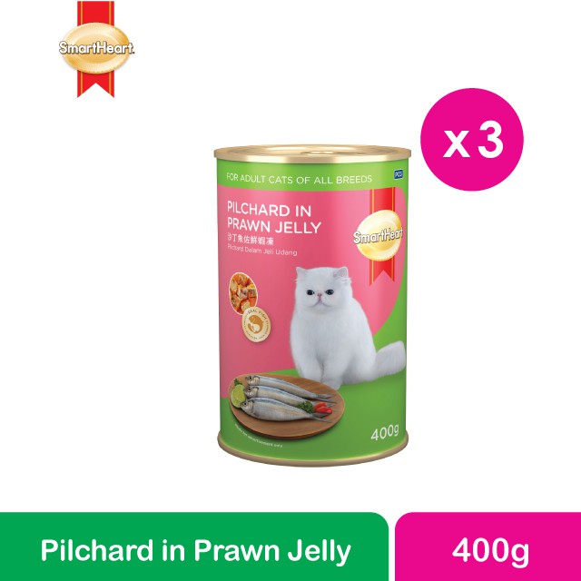 Smart Heart Cat Can - Pilchards In Prawn Jelly (400g x 3 Cans) | Shopee ...