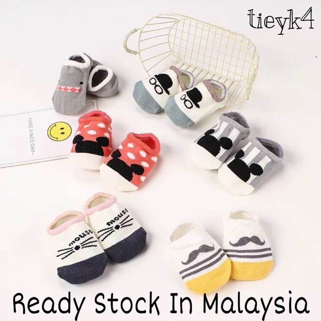 Sock Baby Disney Mickey Mouse Cotton Socks Kids Anti Slip Sock Infant ...